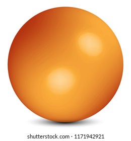 3d Drawing Orange Sphere Isolated On Stock Vector (Royalty Free ...