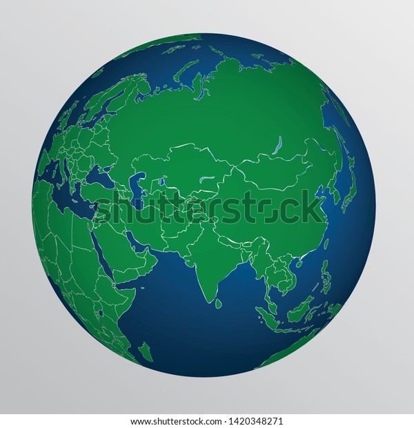 3d Earth Geo World Map Stock Vector (Royalty Free) 1420348271