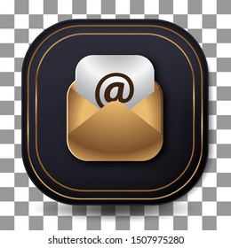3d Email Icon Modern Gold Color Stock Vector (Royalty Free) 1507975280 ...