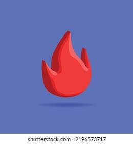3d Fire Design Vector Isolated Stock Vector (Royalty Free) 2196573717 ...