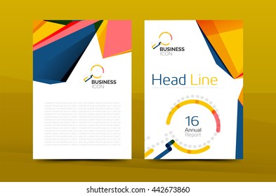 3d Geometric Shapes Design A4 Cover Stock Vector (Royalty Free) 442673860