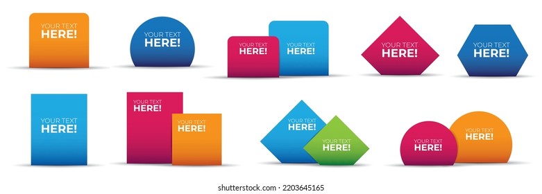 3d Geometric Shapes Put Information Text Stock Vector (Royalty Free ...