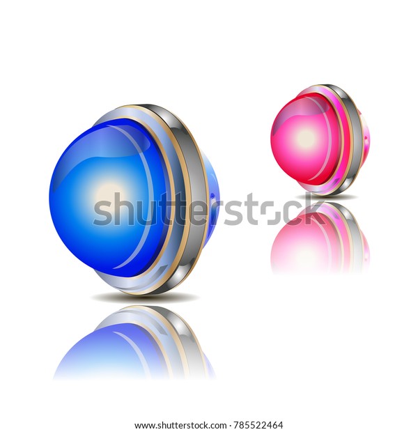 3d Glass Ball Metal Ring Logo Stock Vector (Royalty Free) 785522464 ...