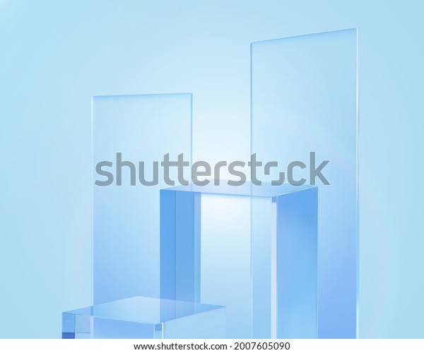 3d Glass Display Stand Decorated Crystal Stock Vector (Royalty Free ...