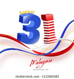 3d Glossy Text 31st August Waves Stock Vector (Royalty Free) 1113365582 ...