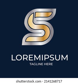 3d Gold Silver S Logo Initial Stock Vector (Royalty Free) 2141268717 ...