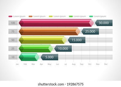 Modern Business Steps Success Chart Graph Stock Vector (Royalty Free ...