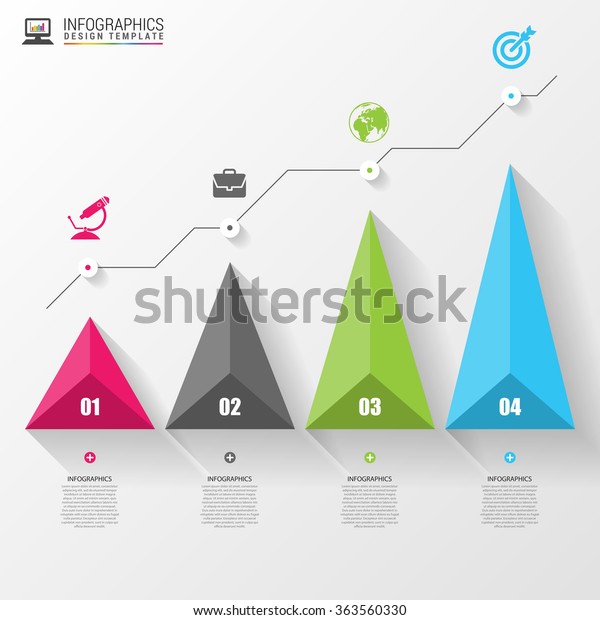 3d Graph Infographic Modern Design Template Stock Vector (Royalty Free ...