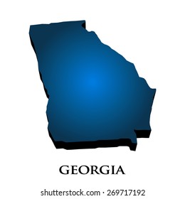 3d Graphic Map Georgia State Stock Vector (Royalty Free) 269717192 ...