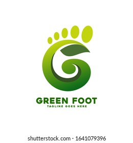 Green Foot Logo Vector Template: vector de stock (libre de regalías ...