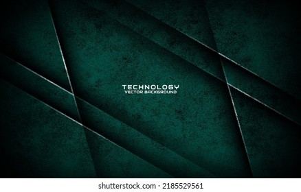 3d Green Techno Abstract Background Overlap Stock Vector (Royalty Free ...