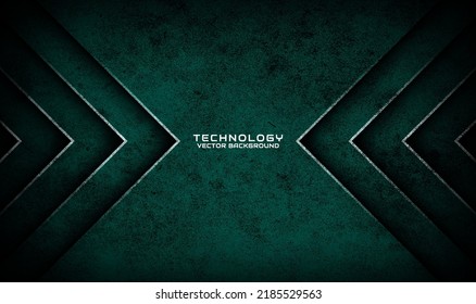 3d Green Techno Abstract Background Overlap Stock Vector (Royalty Free ...