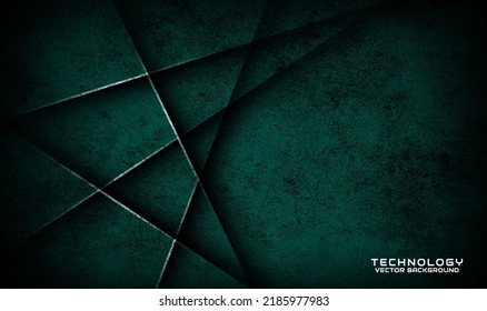 3d Green Techno Abstract Background Overlap Stock Vector (Royalty Free ...