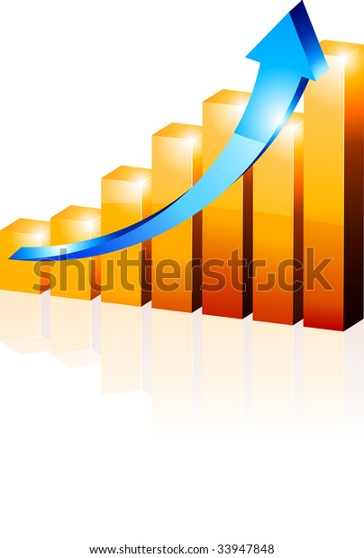 3d Growth Diagram Vector Illustration Stock Vector (Royalty Free ...