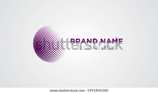 3d Halftone Globe Logo Design Vector Stock Vector (Royalty Free ...