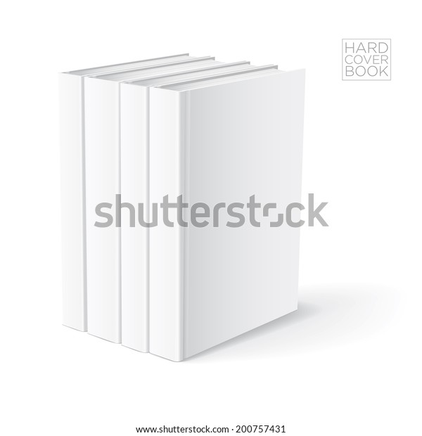 3D Hard cover book design template. Vector detailed illustration.