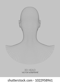 3d Head Wireframe Vector Drawing Wireframe Stock Vector (Royalty Free ...