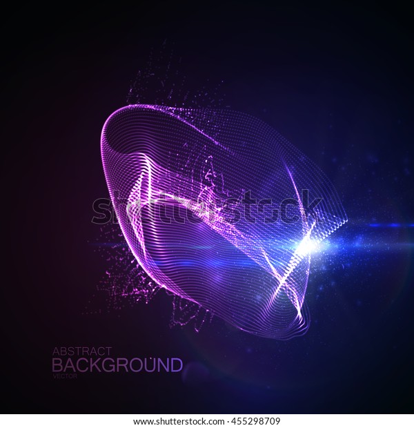 3d Illuminated Digital Neon Splash Glowing Stock Vector (Royalty Free ...