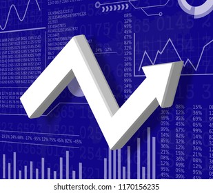 3d Illustration Inflation Deflation Graph Stock Vector (Royalty Free ...