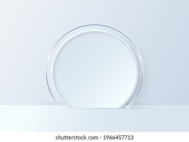 3d Illustration Mockup White Circle Shape Stock Vector (Royalty Free ...
