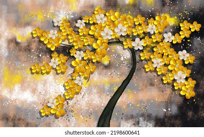 3d Illustration Wonderful Tree Flowers Stock Vector (Royalty Free ...