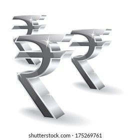 3d Indian Rupee Vector Sign Stock Vector (Royalty Free) 175269761 ...