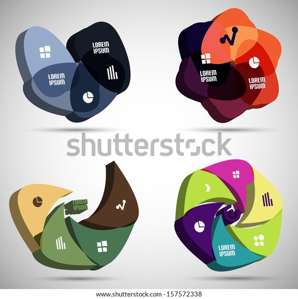 3d Infographic Shapes Modern Templates Stock Vector (Royalty Free ...