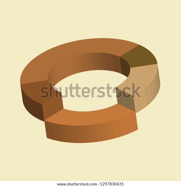 3d Infographics Donut Circle Divided Into Stock Vector (Royalty Free ...