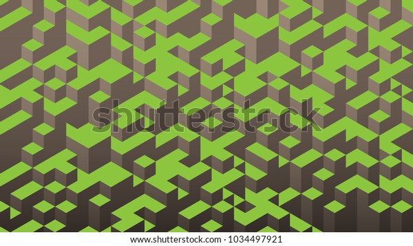 3d Isometric Background Cube Landscape Hills Stock Vector (Royalty Free ...