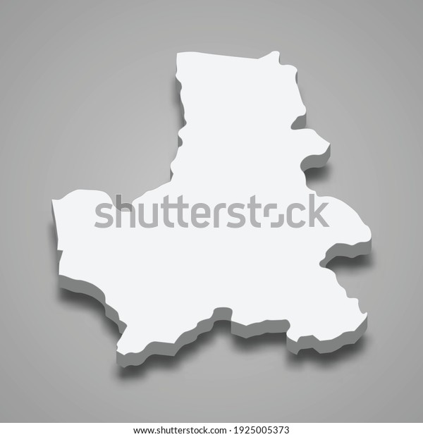 3d Isometric Map Dak Nong Province Stock Vector (Royalty Free ...