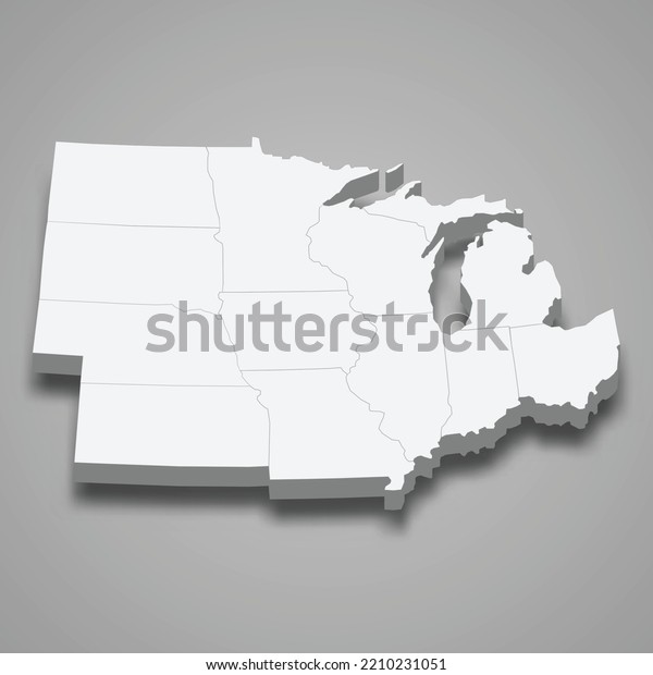 Midwest map outline