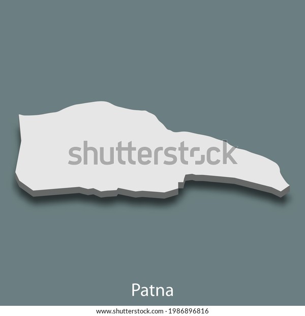 3d Isometric Map Patna City India Stock Vector (Royalty Free ...