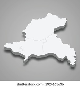 3d Isometric Map West Java Province Stock Vector (Royalty Free) 1851290272