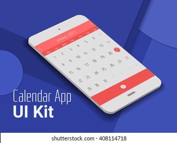 3d Isometric Material Design Calendar App: เวกเตอร์สต็อก (ปลอดค่า ...