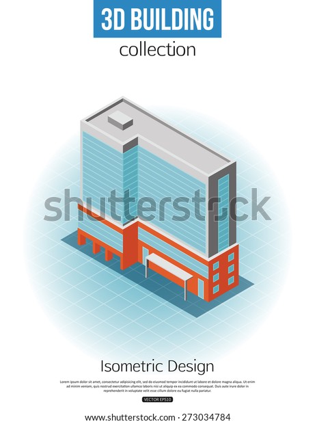 3d Isometric Tall Building Icon Map Stock Vector (Royalty Free) 273034784