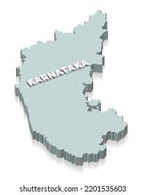 3d Karnataka Map State India Stock Vector (Royalty Free) 2201535603 ...