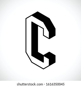 3d Letter C Logo Icon Design Stock Vector (Royalty Free) 1616350045 ...