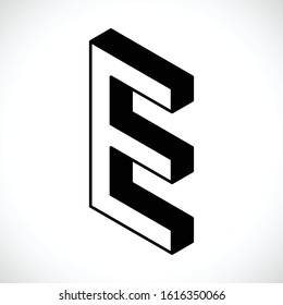 3d Letter E Logo Icon Design Stock Vector (Royalty Free) 1616350066 ...