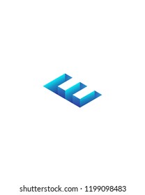 3d Letter E Logo Template Stock Vector (Royalty Free) 1199098483 ...