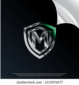 3d Letter M Inside Shield Icon Stock Vector (Royalty Free) 1515976577 ...