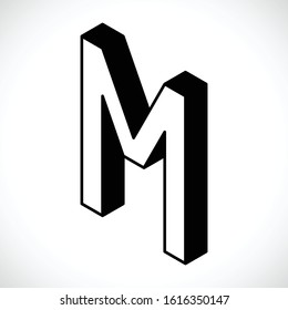 3d Letter M Logo Icon Design Stock Vector (Royalty Free) 1616350147 ...