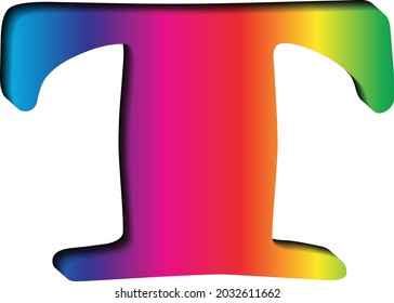 3d Letter T Multi Colors Stock Vector (Royalty Free) 2032611662 ...