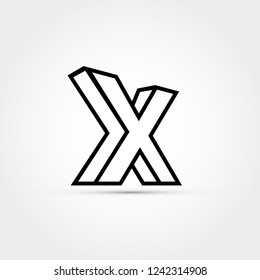 3d Letter X Vector Illustration 스톡 벡터(로열티 프리) 1242314908 | Shutterstock