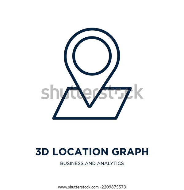 3d Location Graph Icon Business Analytics Stock Vector (Royalty Free ...