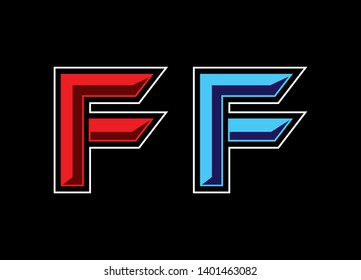 3d Logo F Letter Logo Text Stock Vector (Royalty Free) 1401463082 ...