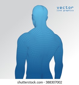 3d Man Full Growth Polygon Stock Vector (Royalty Free) 388307002 ...