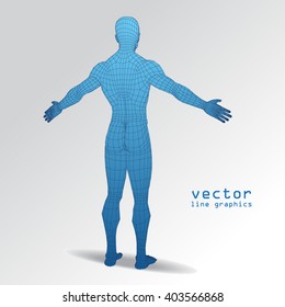 3d Man Full Growth Polygon Stock Vector (Royalty Free) 403566868 ...