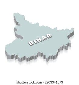 3d Map Bihar State India Stock Vector (Royalty Free) 2203341373 ...