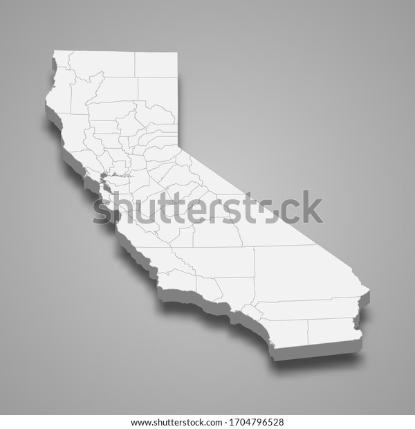 1,562 3d California Map Images, Stock Photos & Vectors | Shutterstock
