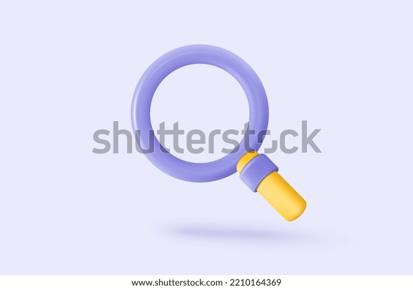 3d Minimal Purple Search Bar Magnifying Stock Vector (Royalty Free ...